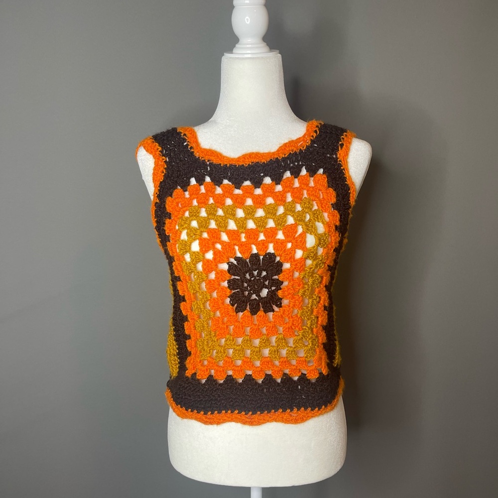 Vintage Crochet 70s Top - Gem